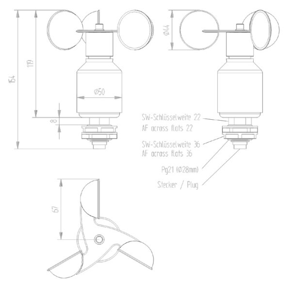 Anemometry řady "Compact" Thies Clima