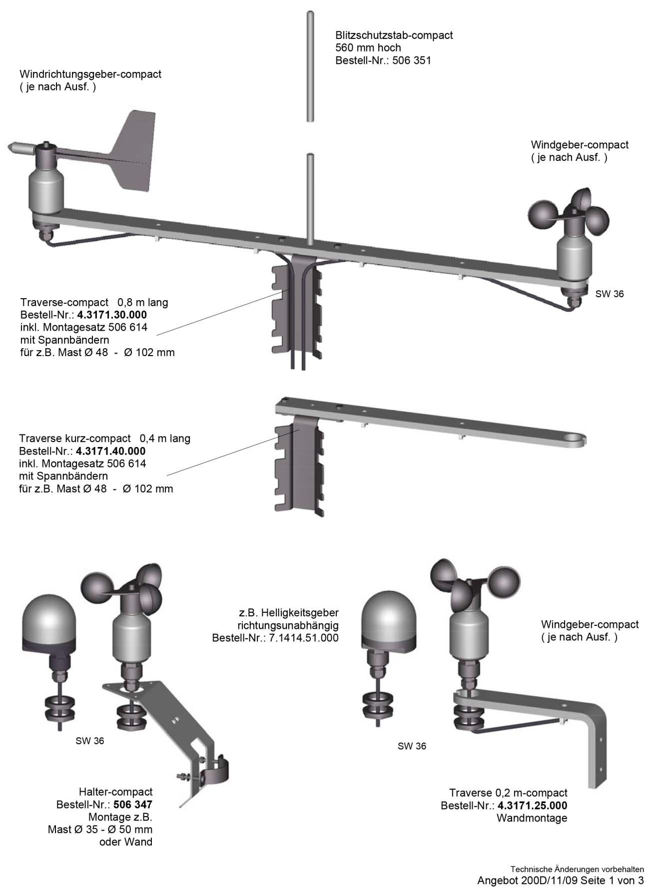 Anemometry řady "Compact" Thies Clima